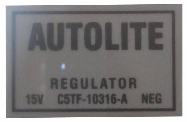 Voltage Regulator Decal