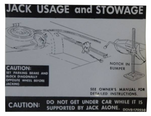Jack Instructions Decal