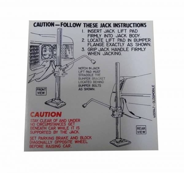 Jack Instructions Decal