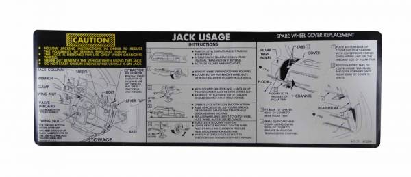 Jack Instructions Decal