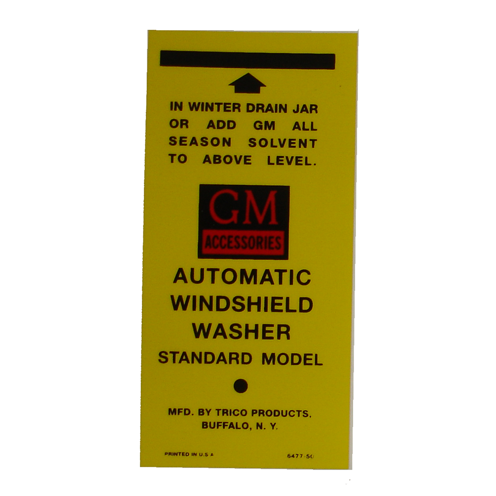 Windshield Washer Bottle Bracket Decal