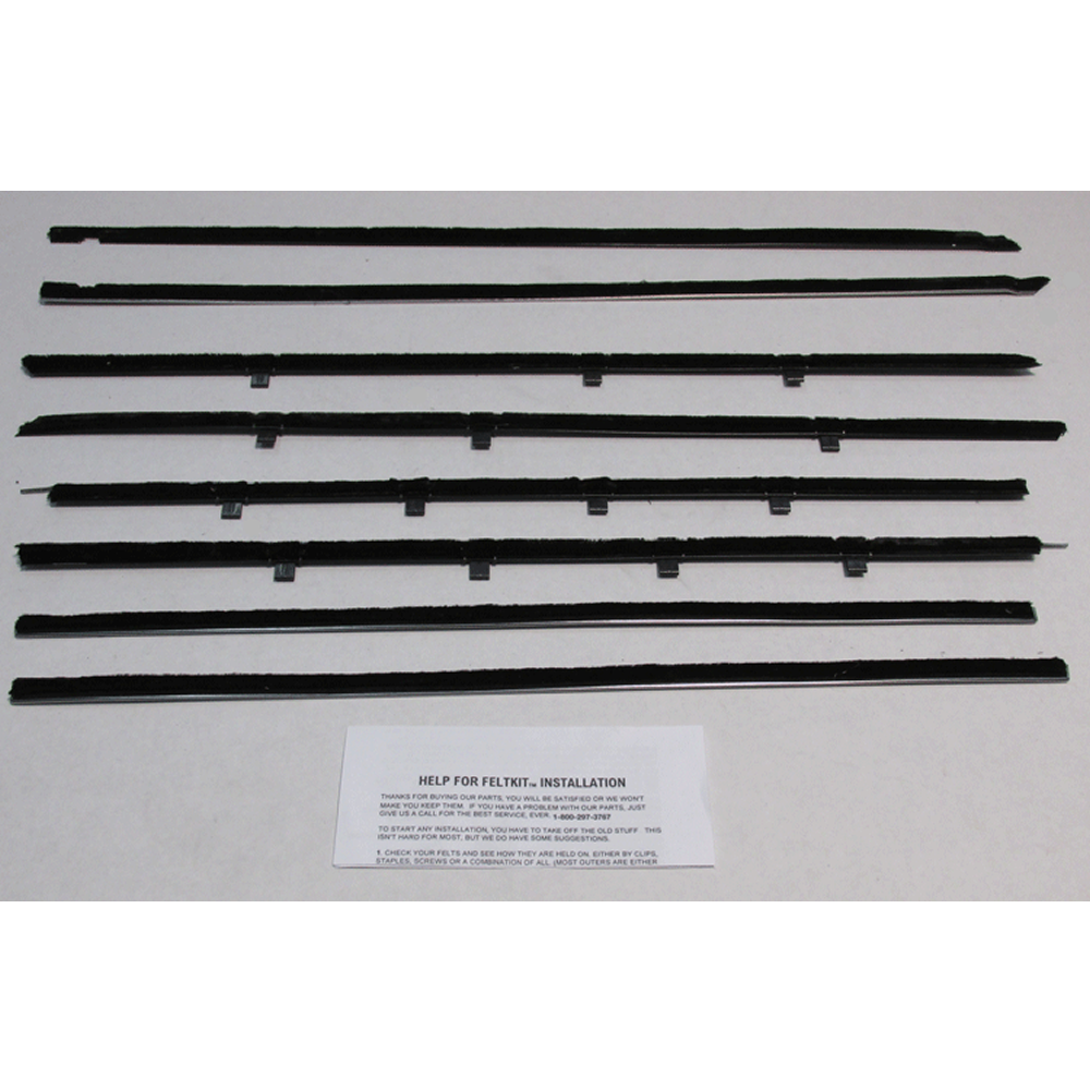 Beltline Weatherstrip - 8 Piece Complete Kit