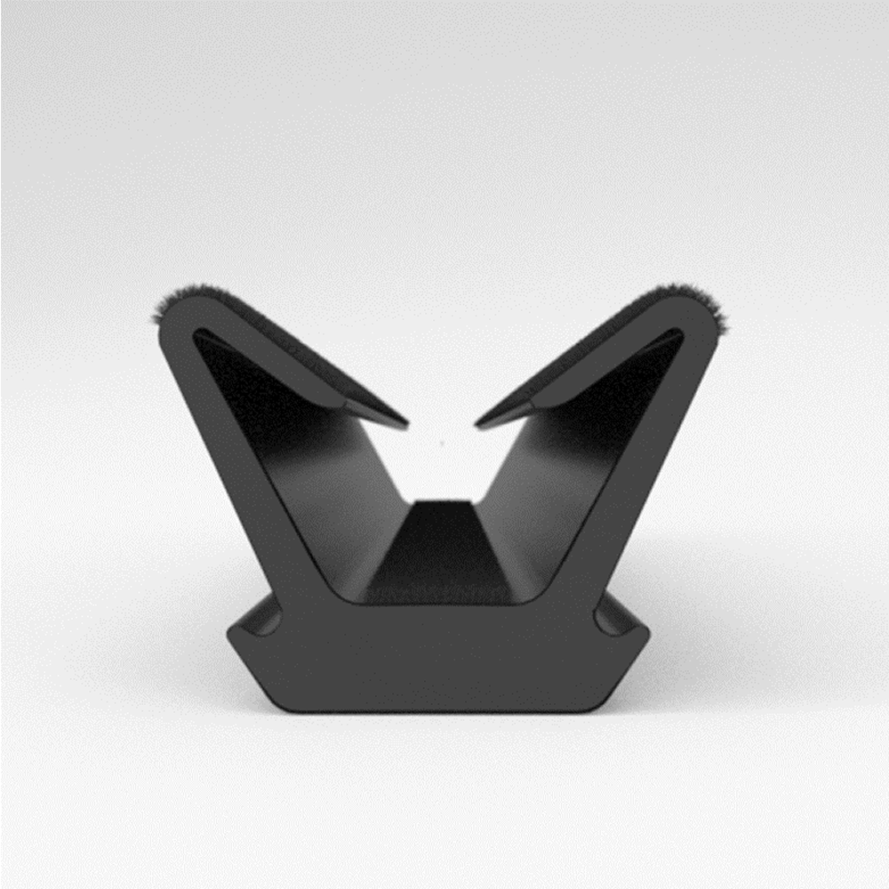 Window / Glass Run Channel - Flexible - 8' Strip - 17/32" Tall 3/8 ...