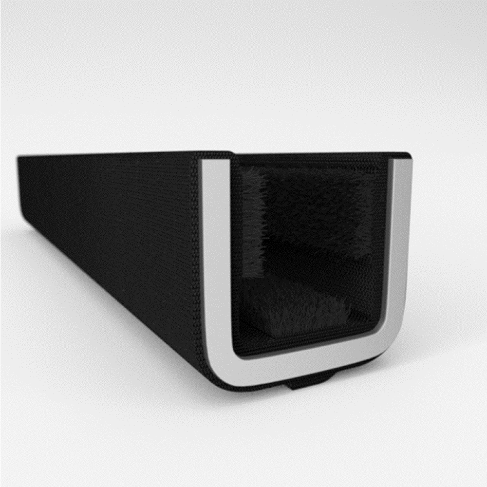 Window / Glass Run Channel - Flexible 6' Strip - 17/32" Tall 5/8" Wide ...