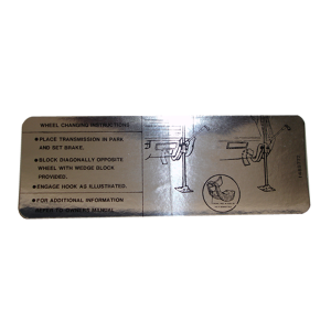 Jack Instructions Decal - In Trunk