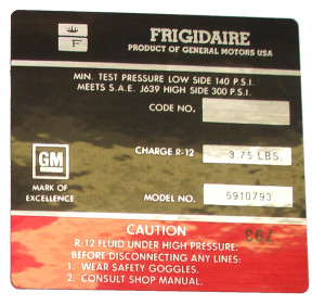 Air Conditioner Compressor Decal