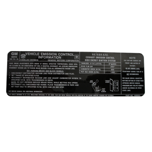 1976 Cadillac Restoration Parts 500 C.I. Emissions Decal - DA0161
