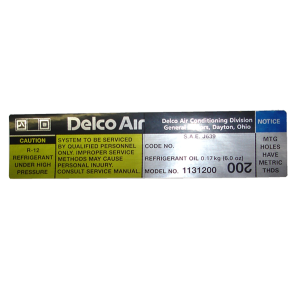 Air Conditioner Compressor Decal