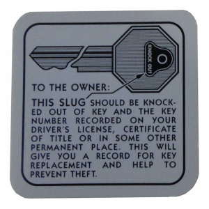 Glove Box Door Key Instructions