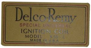 Buick Restoration Parts Delco Remy Coil Decal - DB0392