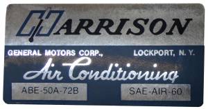 "Harrison" AC Evaporator Box Decal