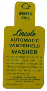 Windshield Washer Bottle Bracket Decal