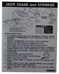 Jack Instructions Decal