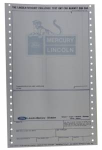 New Car Window Price Sticker