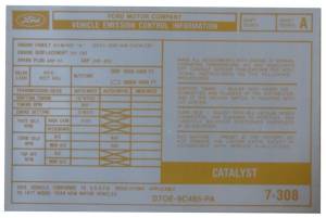 351 Automatic Transmission Emission Decal