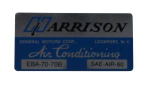 Harrison AC Evaporator Box Decal