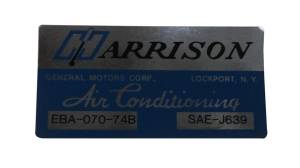 Harrison AC Evaporator Box Decal