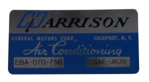 Harrison AC Evaporator Box Decal