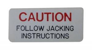 Oldsmobile Restoration Parts Jack Base "Caution" Decal - DO0363