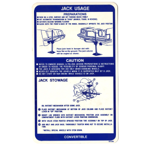 Jack Stowage And Use Decal