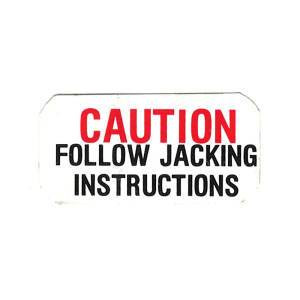 Jack Base "Caution" Decal