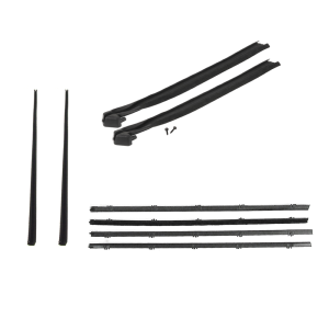 Window Run Channel & Beltline Kit - 8 Piece - Black Bead