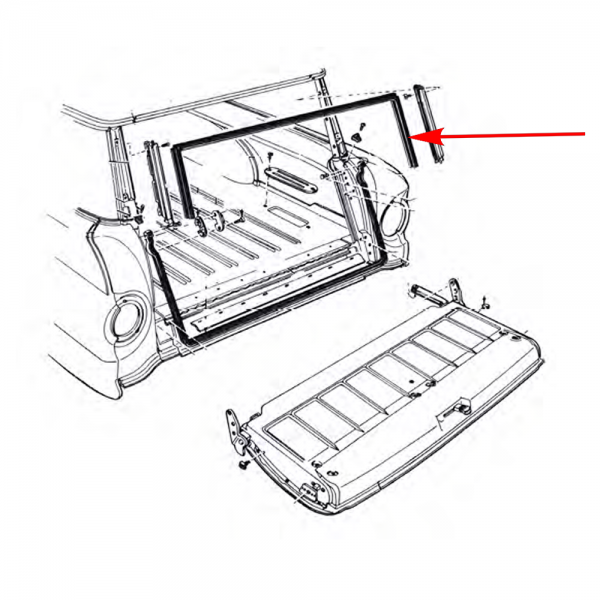 Tailgate Glass To Roof Seal
