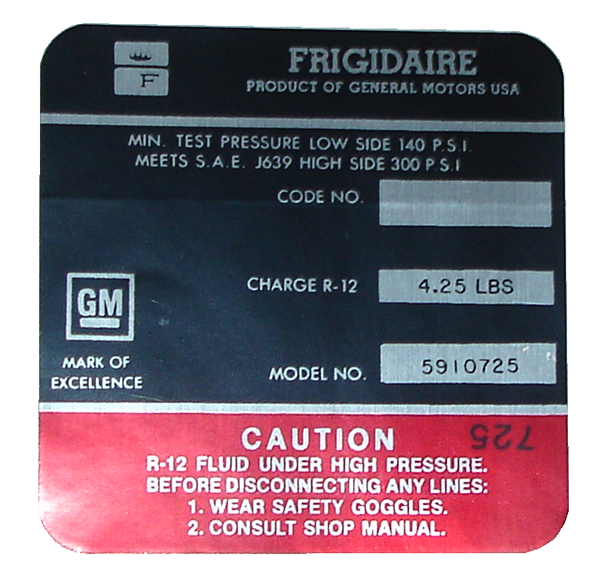 Air Conditioner Compressor Decal